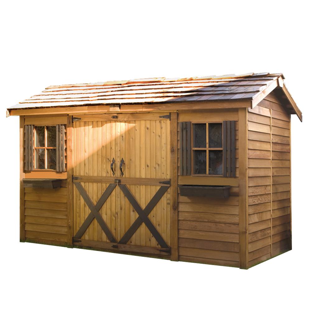 Cedarshed Longhouse 12 ft. x 6 ft. Western Red Cedar Garden Shed-LH126 ...