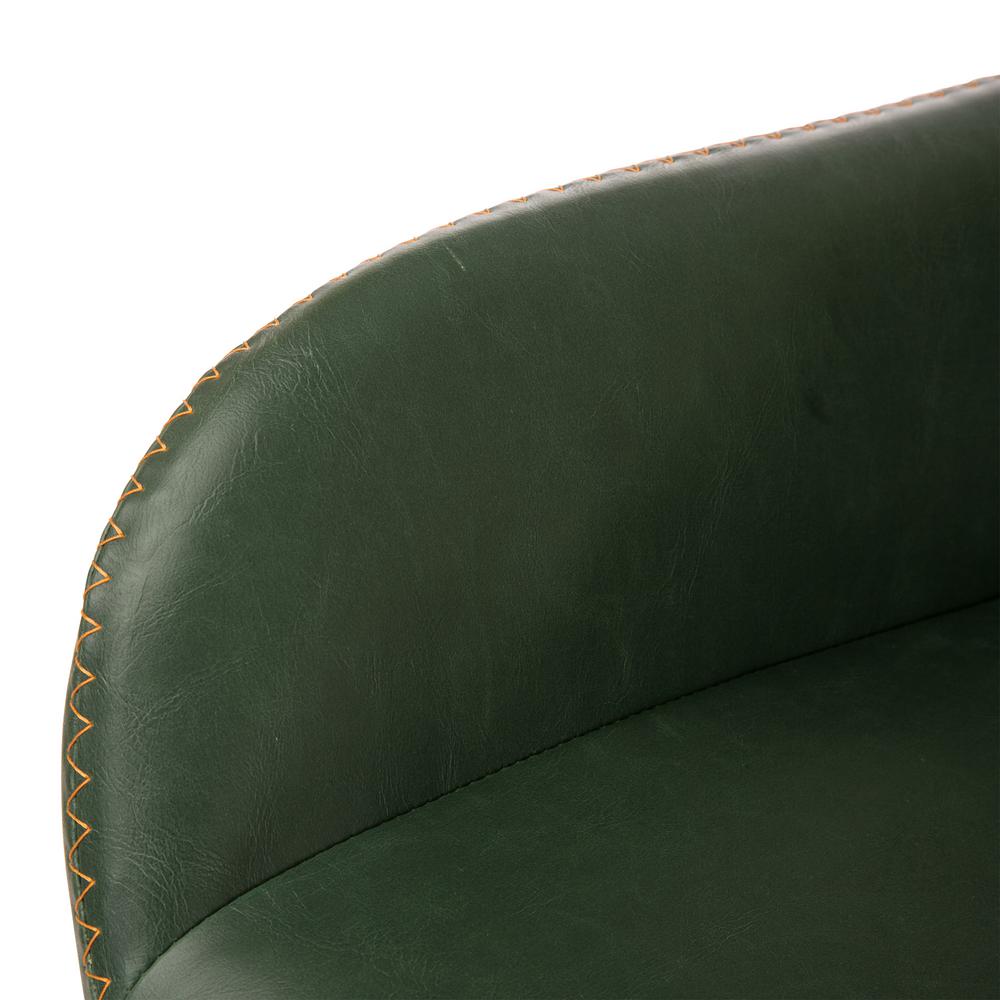 Glitzhome S/2 Mid-Century Modern Vintage Hunter Green Leatherette ...