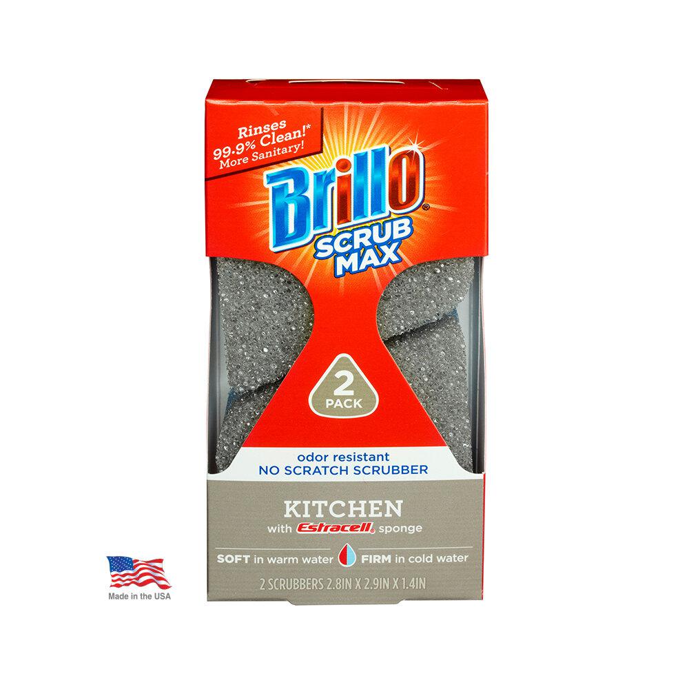 Brillo Scrub Max Kitchen Sponge (2-Count Case of 6)-24824 - The Home Depot