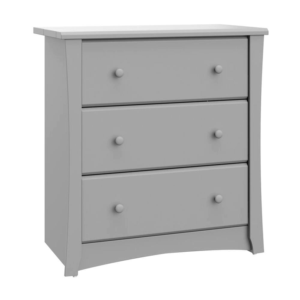 Storkcraft Crescent 3-Drawer Pebble Gray Chest (33.4 in. H x 31.5 in. W ...