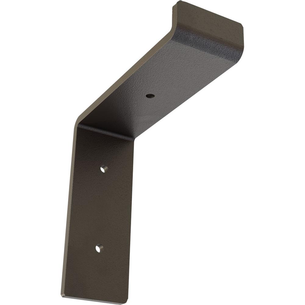 Ekena Millwork 2 in. x 6 1/4 in. x 6 in. Hammered Dark Bronze Steel ...