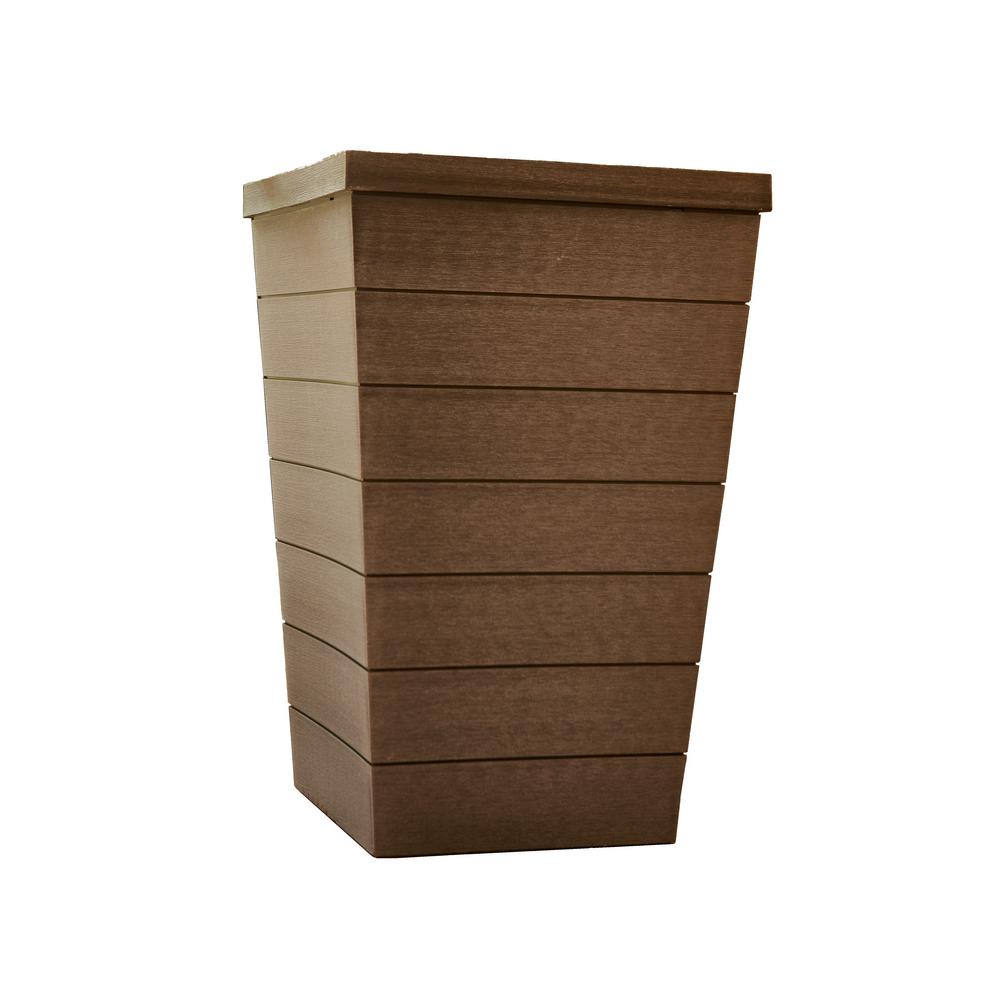 Keter Tapper Brown Resin Planter (2-Pack)-240803 - The Home Depot