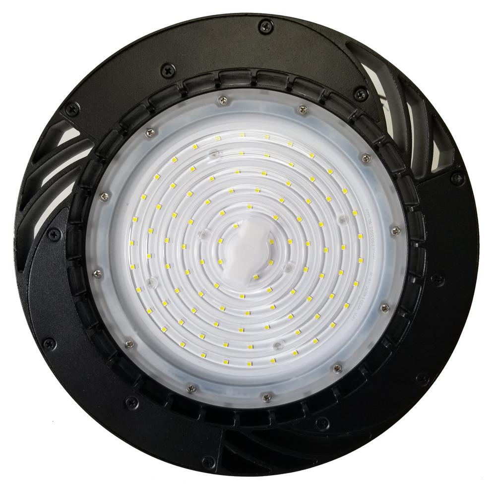 Innoled Hurricane UFO 0.9 ft. 150-Watt Equivalent Integrated LED Black ...