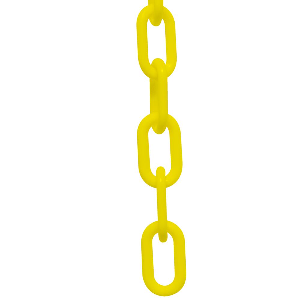Mr. Chain 2 in. (#8, 51 mm) x 25 ft. Yellow Plastic Chain-50002-25 ...