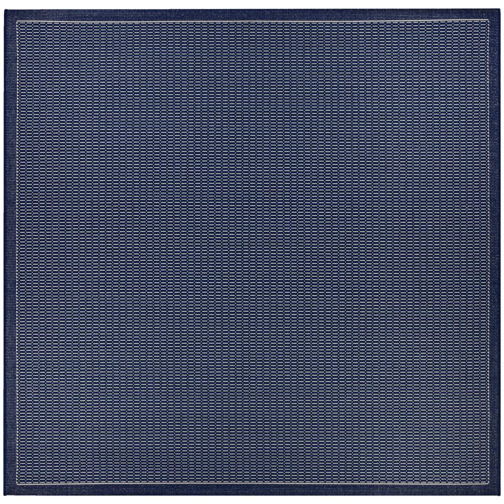Couristan Recife Saddle Stitch Ivory-Indigo 9 ft. x 9 ft. Square Indoor ...