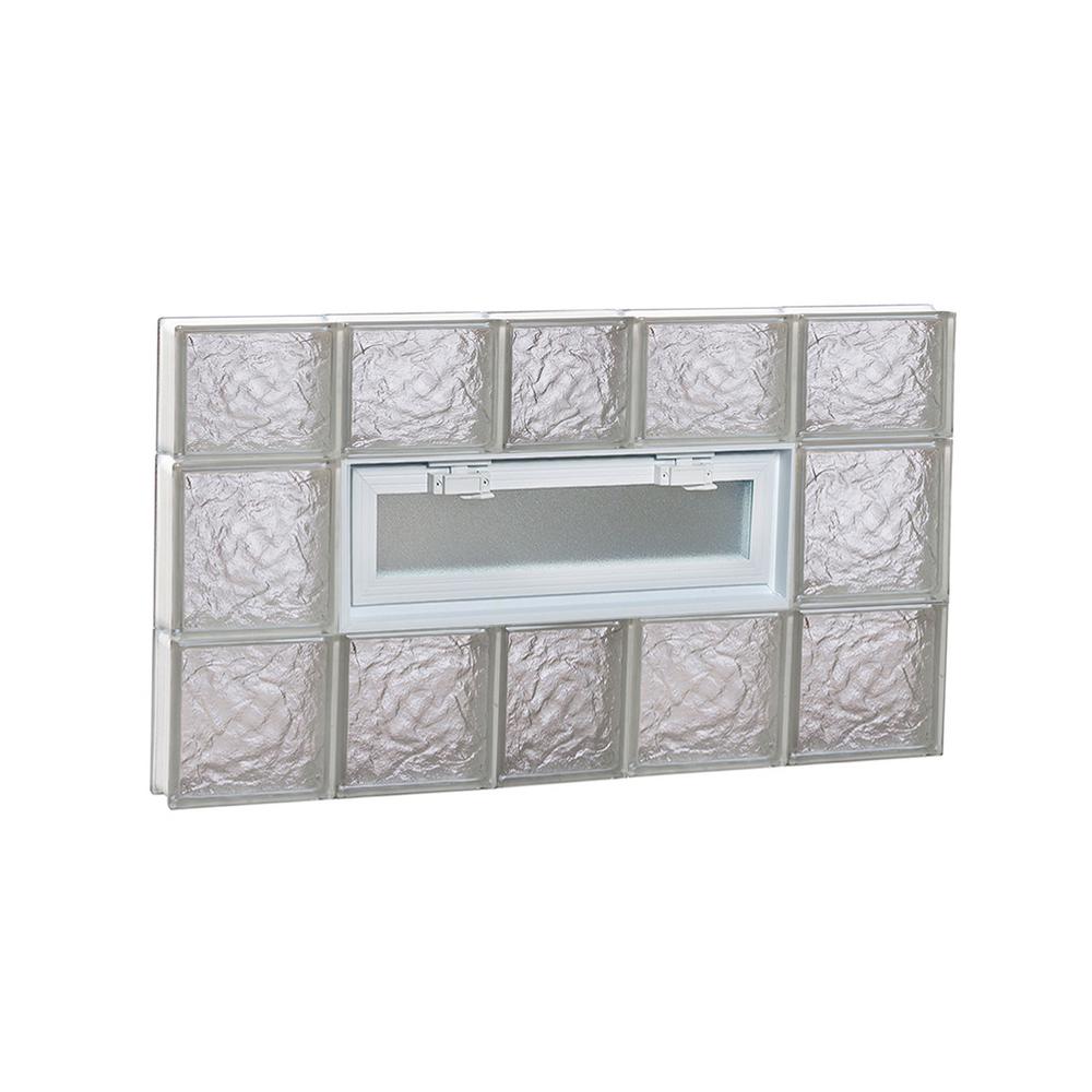 Clearly Secure 36.75 in. x 17.25 in. x 3.125 in. Frameless Wave Pattern ...