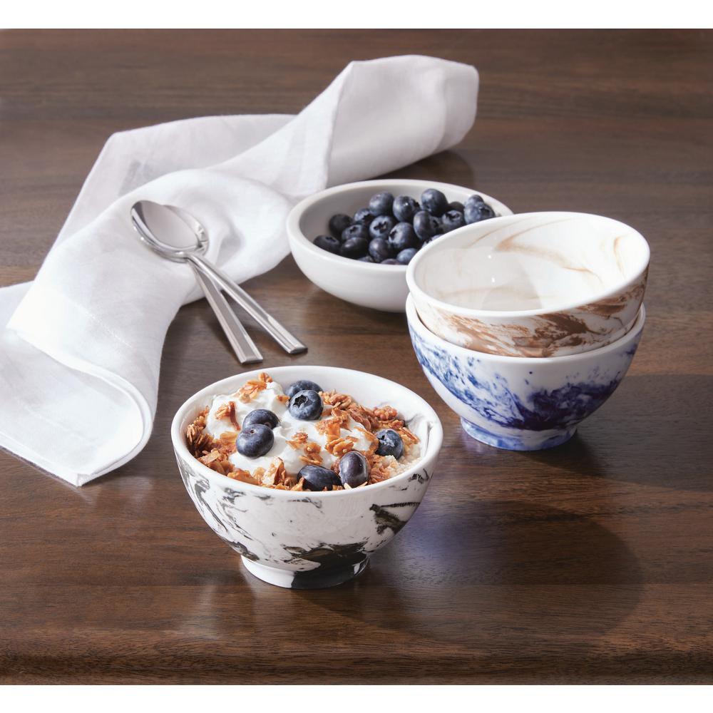 Over and Back Blue Marble Bowl (Set of 4) 809752 - The Home Depot