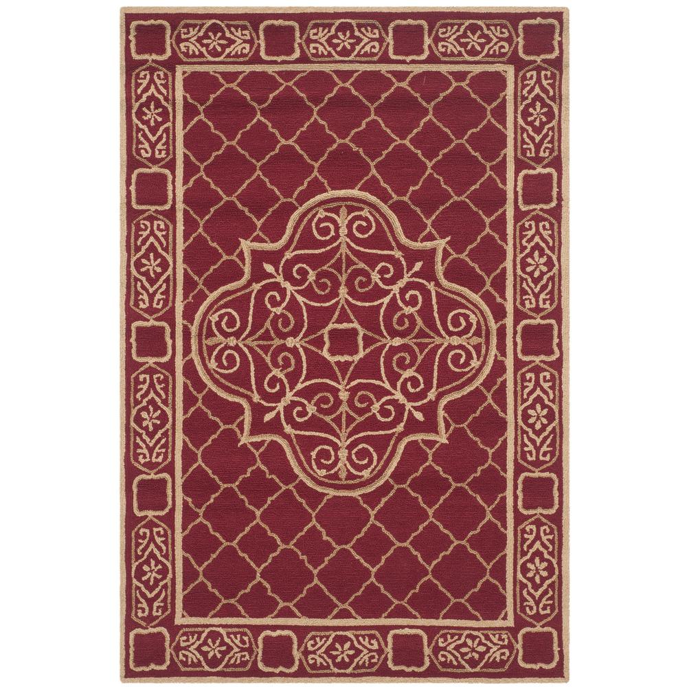 Safavieh Easy Care Maroon/Gold 4 ft. x 6 ft. Area Rug-EZC729B-4 - The ...