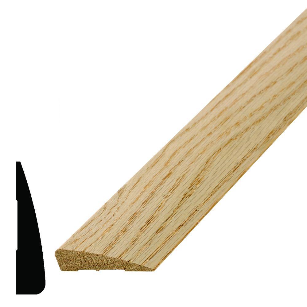 Alexandria Moulding 1/2 in. x 2-1/4 in. x 84 in. Red Oak Casing-0D327 ...