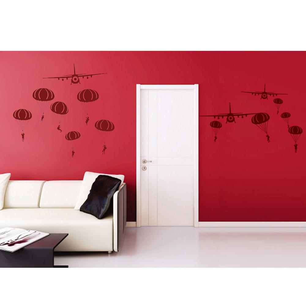 WallPOPs 16 ft. x 6.5 in. Ribbon Candy Red Stripe 2-Pack Wall Decal ...