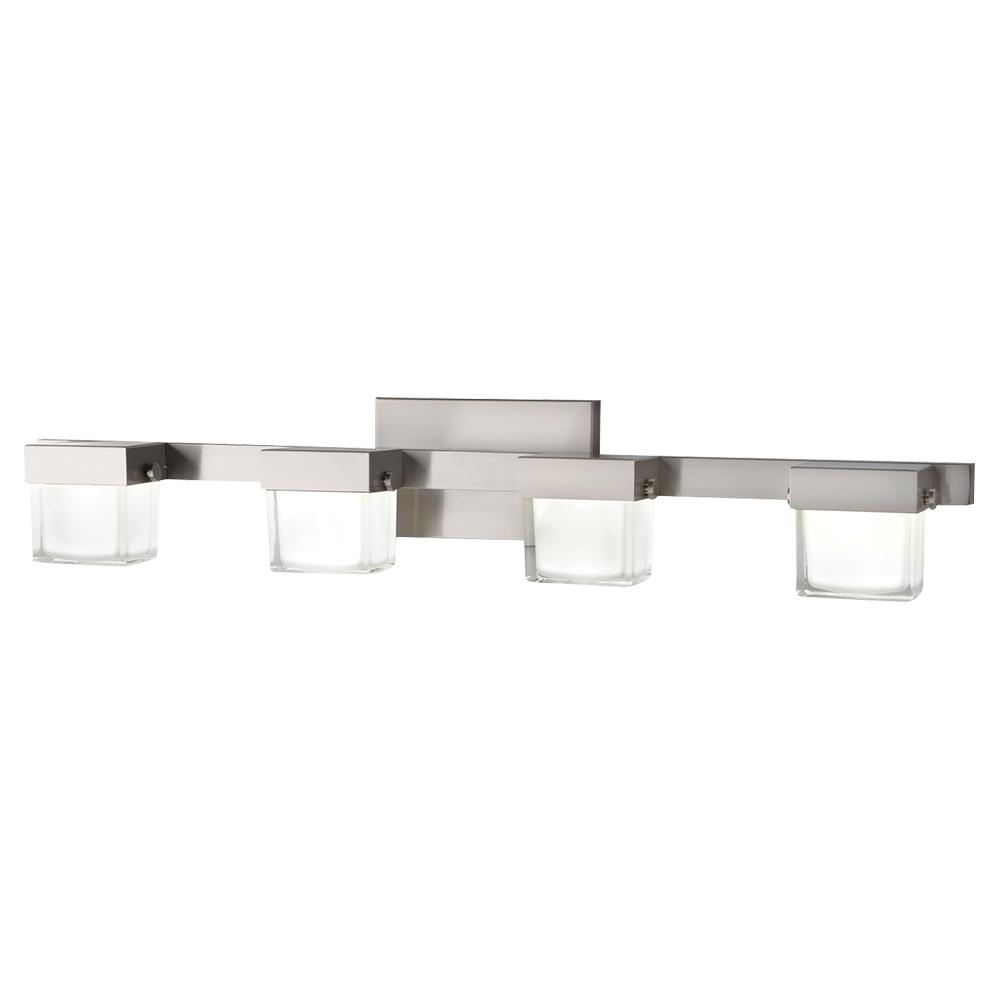 Home Decorators Collection 40-Watt Equivalent 4-Light Brushed Nickel ...