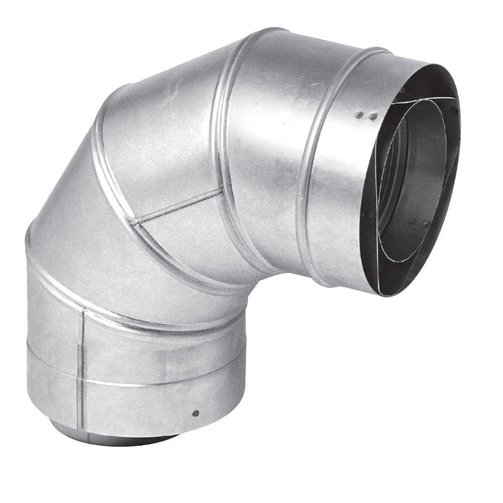 Rheem 3 In X 5 In 90 Degree Elbow Stainless Steel Concentric Venting