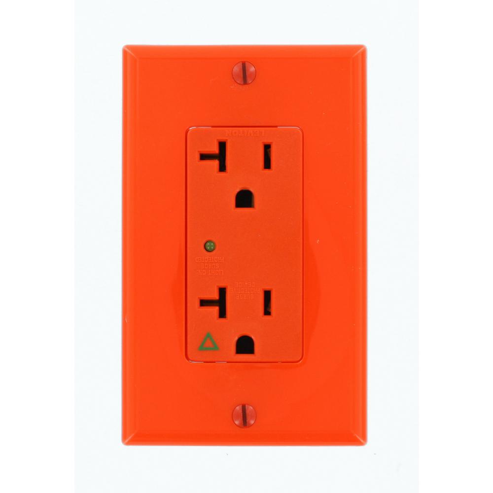 Leviton Decora Plus 20 Amp Industrial Grade Heavy Duty Isolated Ground ...