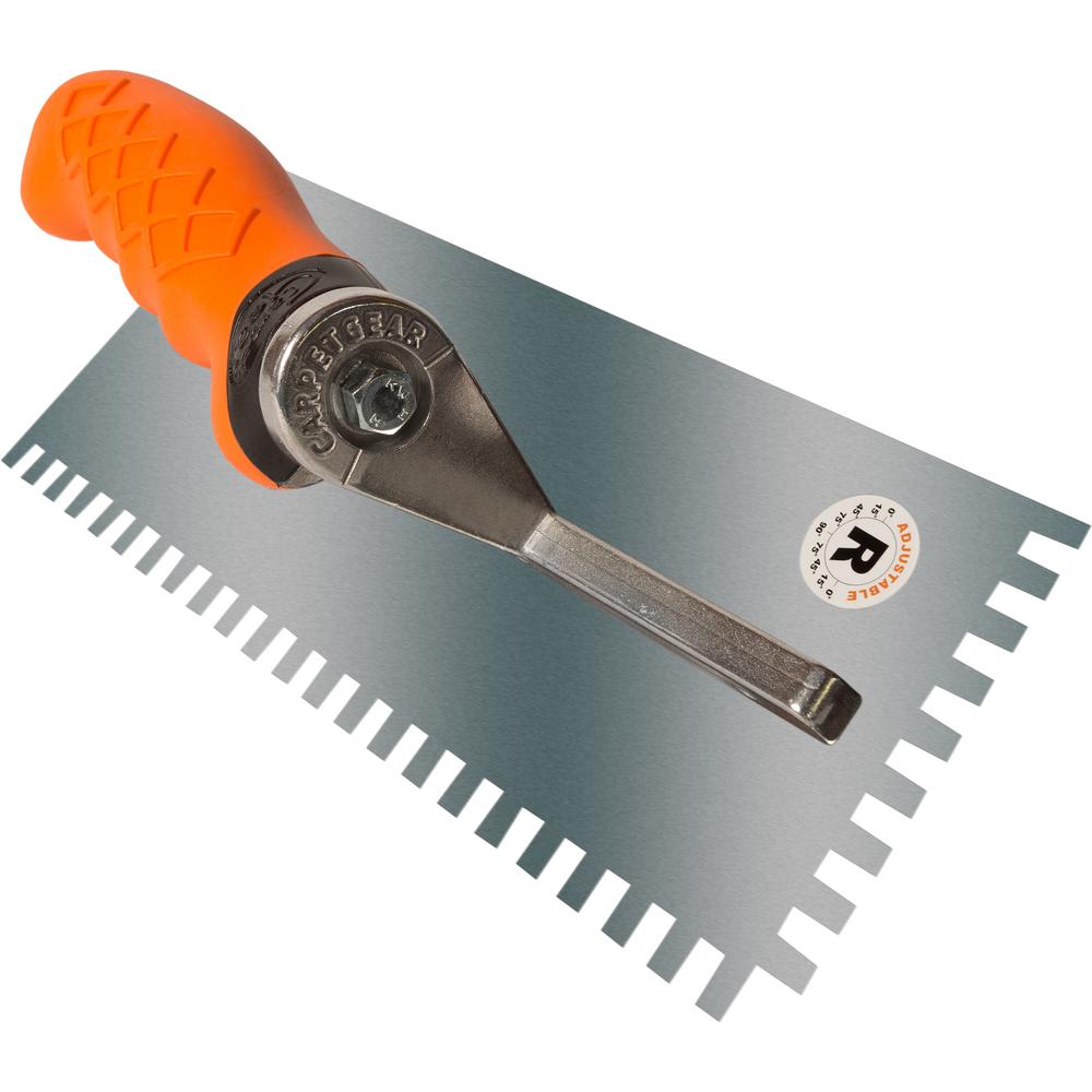 Marshalltown 11 in. x 1/4 in. x 3/8 in. U-Notch Flooring Trowel with ...