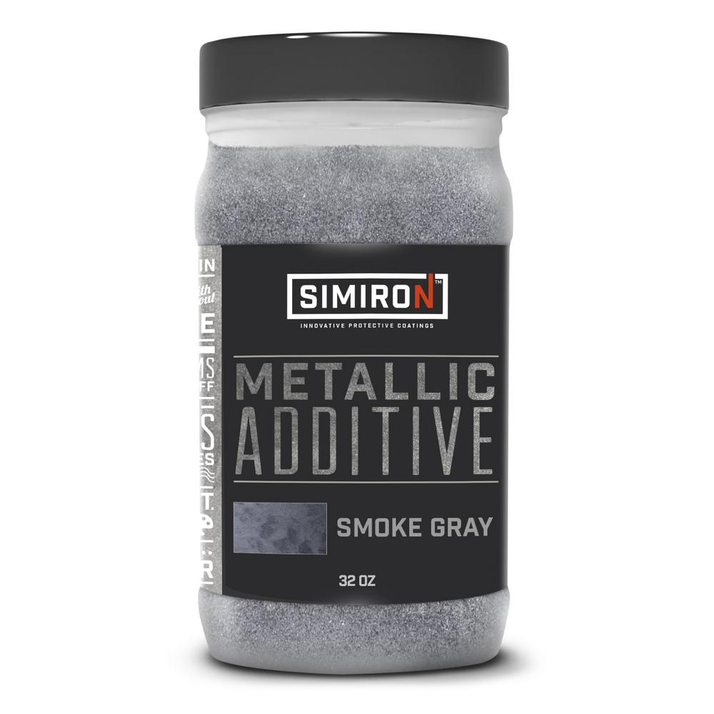 SIMIRON 32 oz. Smoke Gray Metallic Paint and Epoxy Additive for 3 Gal ...