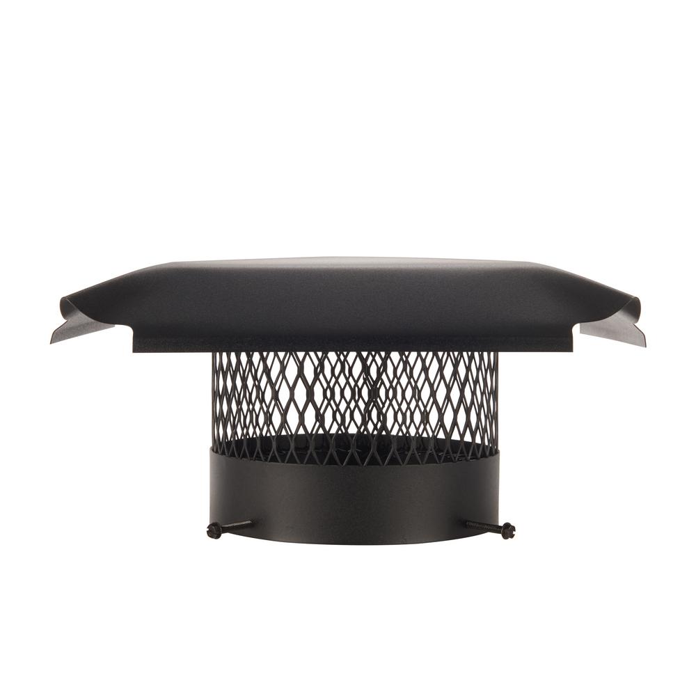 HY-C 8 in. Round California Oregon Bolt-On Single Flue Chimney Cap in ...