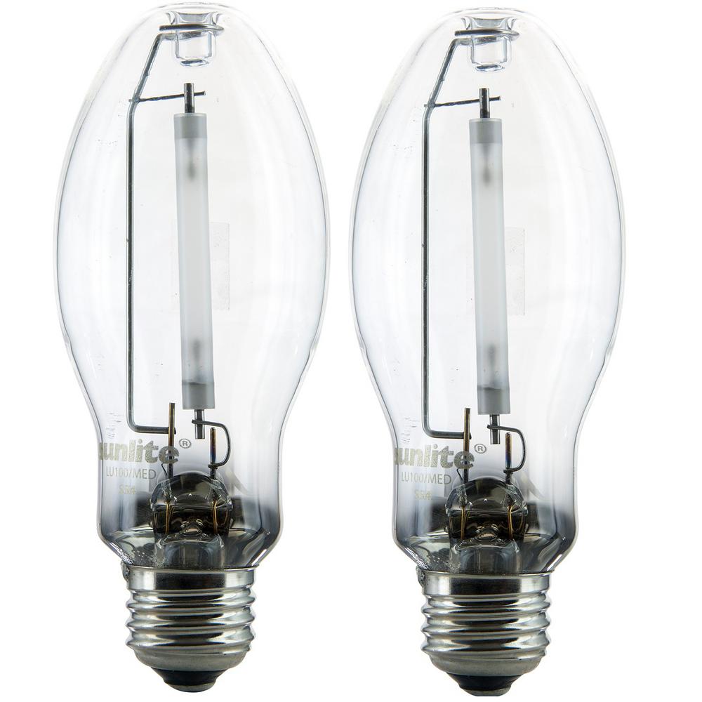 Sunlite 100-Watt ED17 High Pressure Sodium HID Bulb 2100K E26 Base 8500 ...