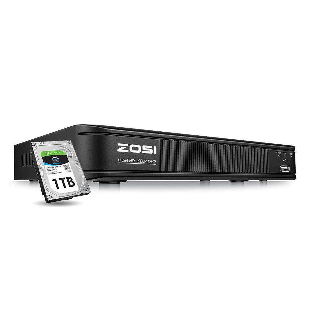 ZOSI 1080p 8-Channel Surveillance DVR Recorder Security 1TB Hard Drive ...