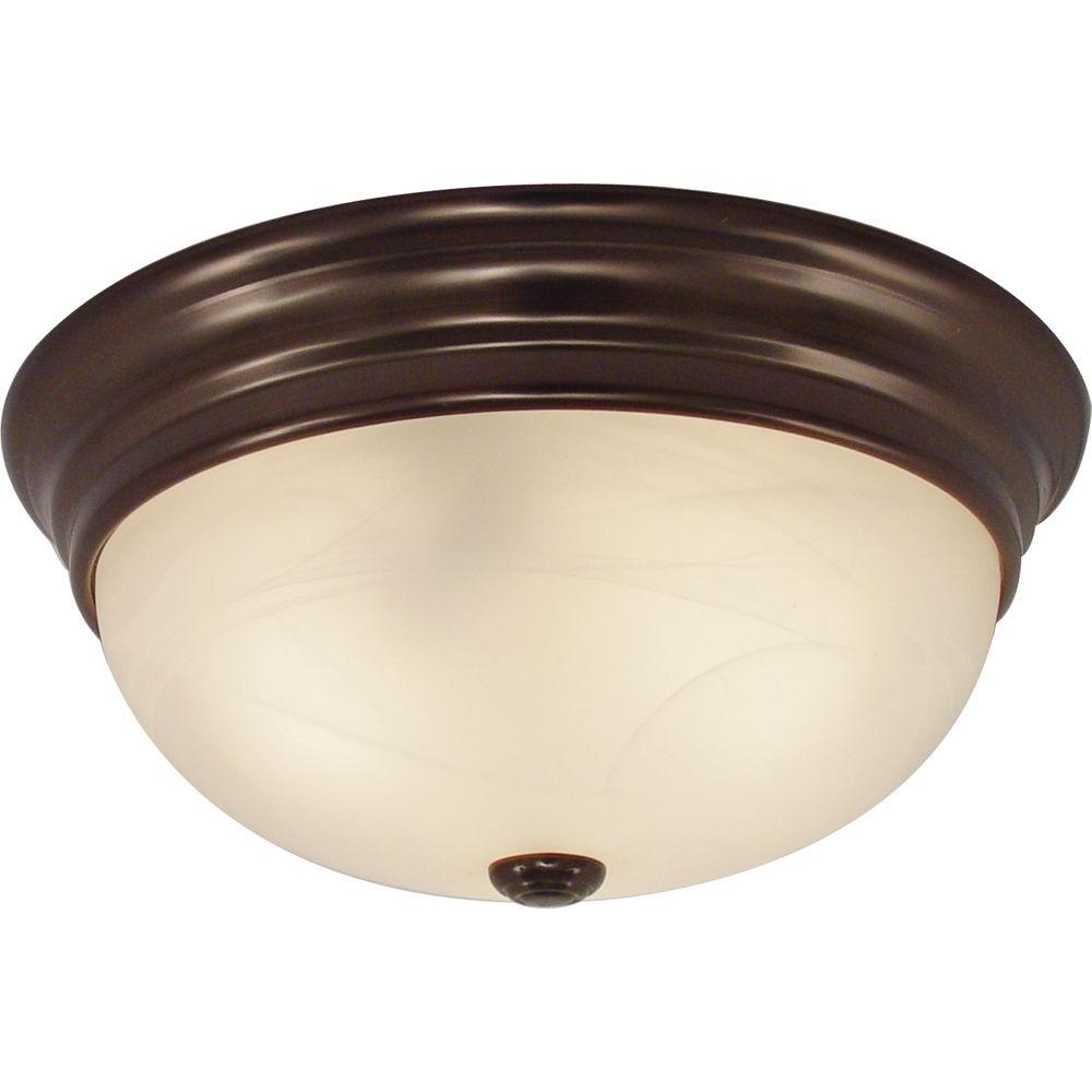 Volume Lighting Trinidad 3-Light Antique Bronze Flush Mount-V7574-79 ...
