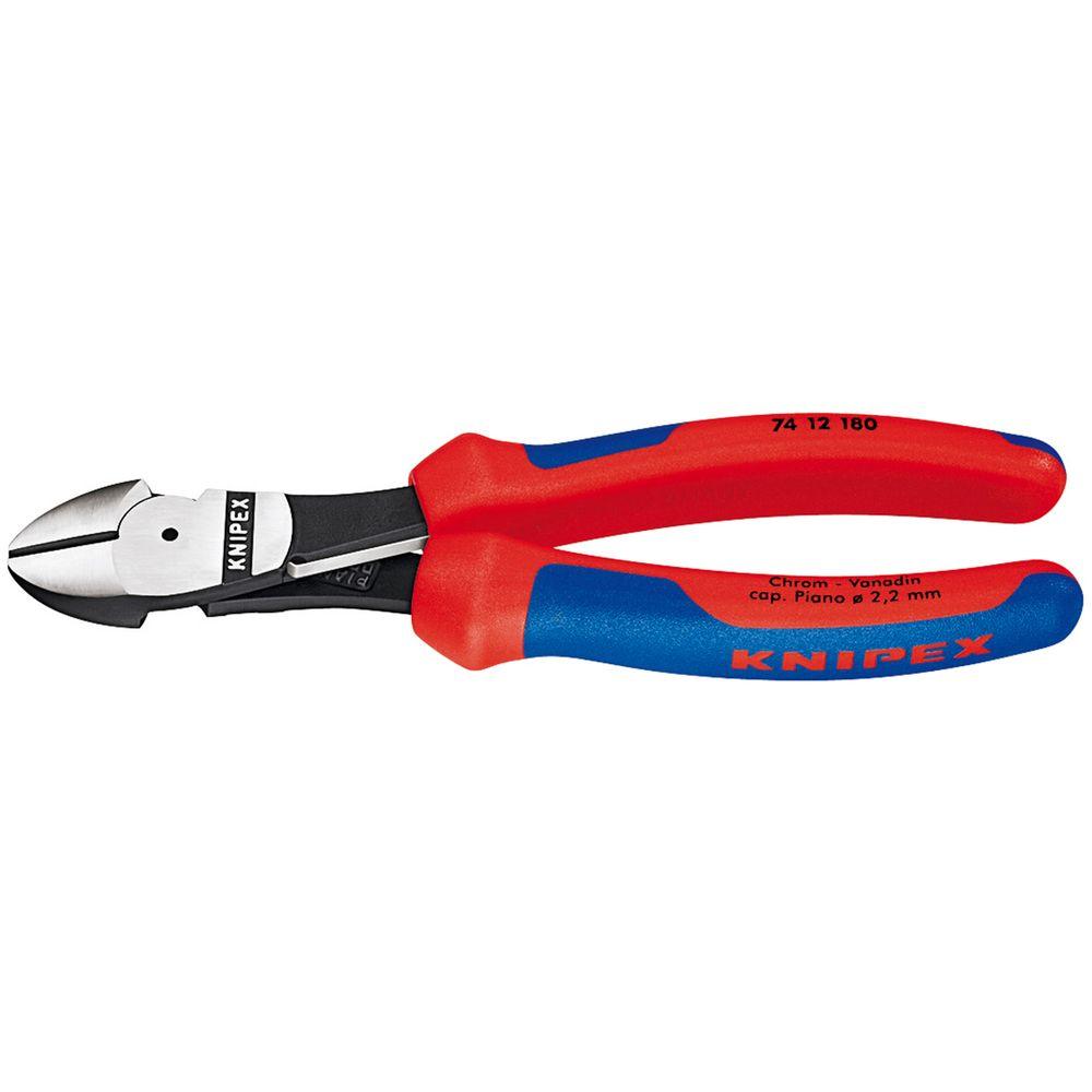 KNIPEX 7-1/4 in. High Leverage Diagonal Cutters with Comfort Grip-74 12 ...
