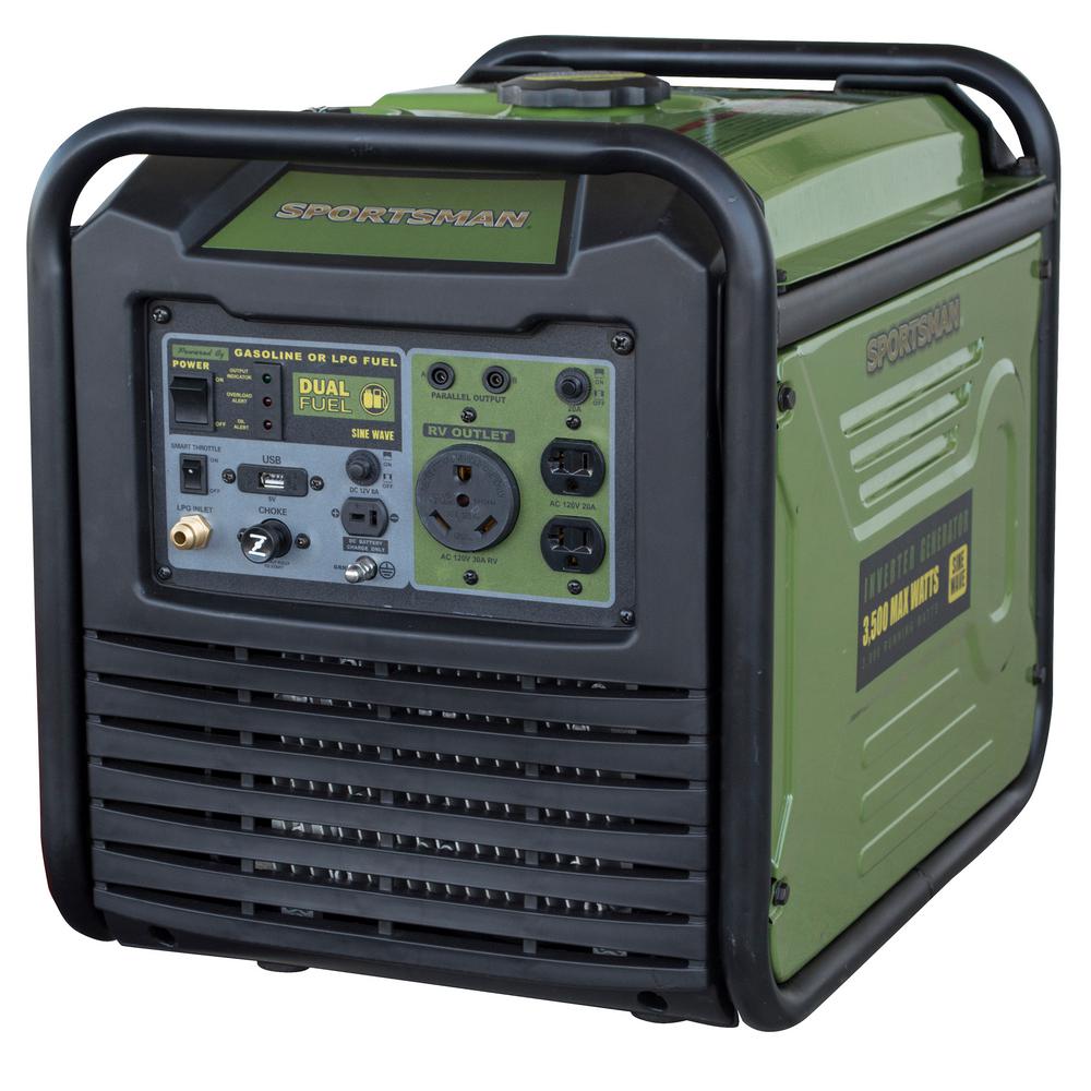 Sportsman 3,500-Watt/3,000-Watt Dual Fuel LPG/Gasoline Powered Recoil ...