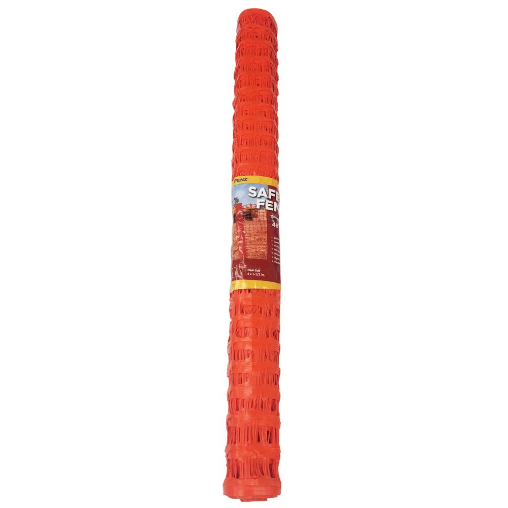 allFENZ 4 in. x 4 ft. x 100 ft. Orange Safety Barrier Fence-BF481004015 ...