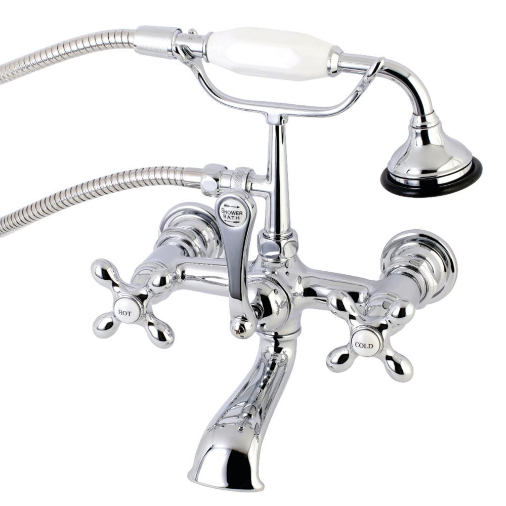 Kingston Brass Vintage 7 in. Center 3-Handle Claw Foot Tub Faucet with ...