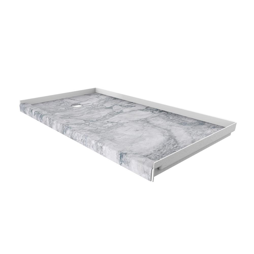 FlexStone 32 in. x 60 in. Single Threshold Shower Base with Left Hand ...