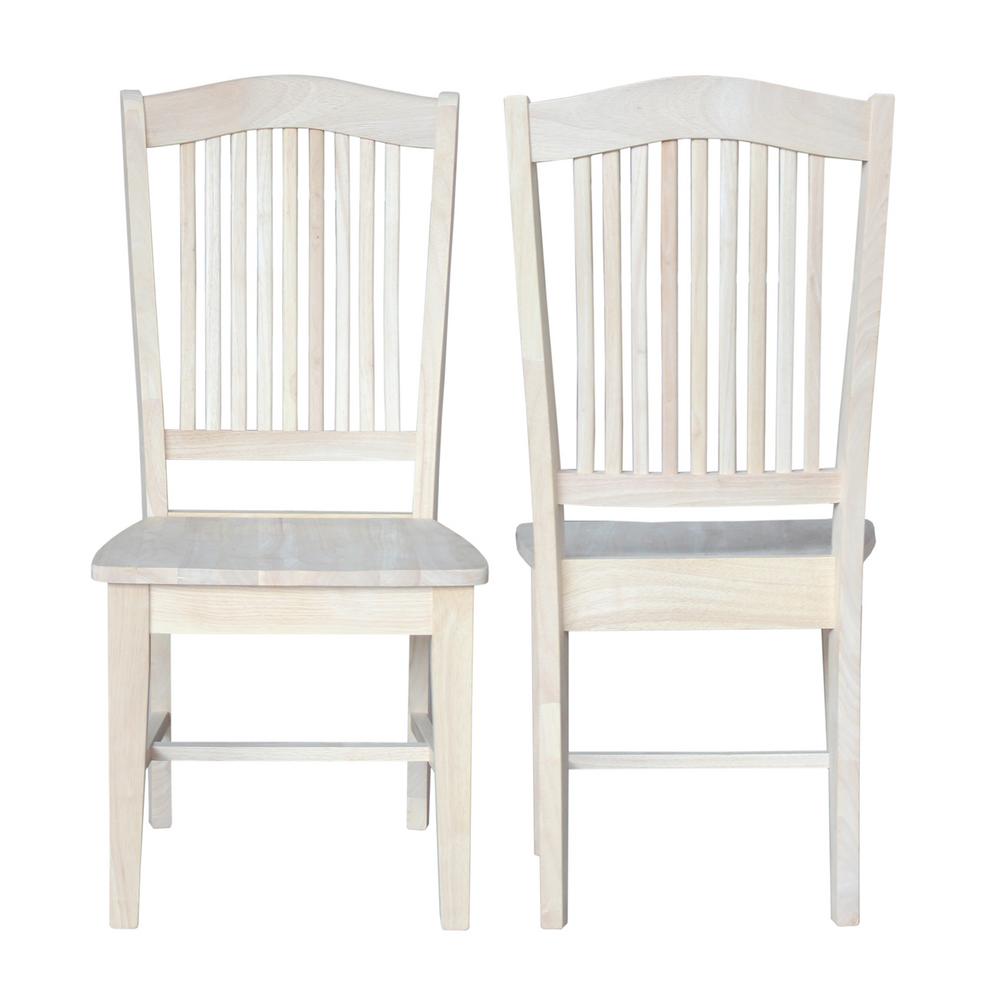 International Concepts Seaside Unfinished Solid Wood Chair Set Of 2 C