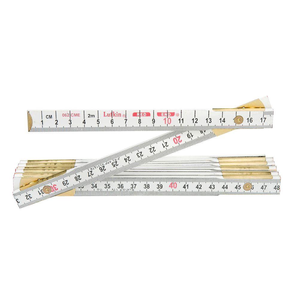 Lufkin 6 Ft X 5 8 In Metric And English Wood Ruler Red End 062CMEN