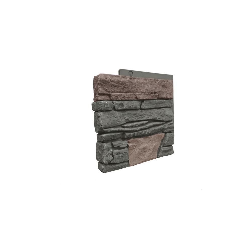 GenStone Stacked Stone Keystone 12 in. x 1.375 in. x 12 in. Faux Stone ...