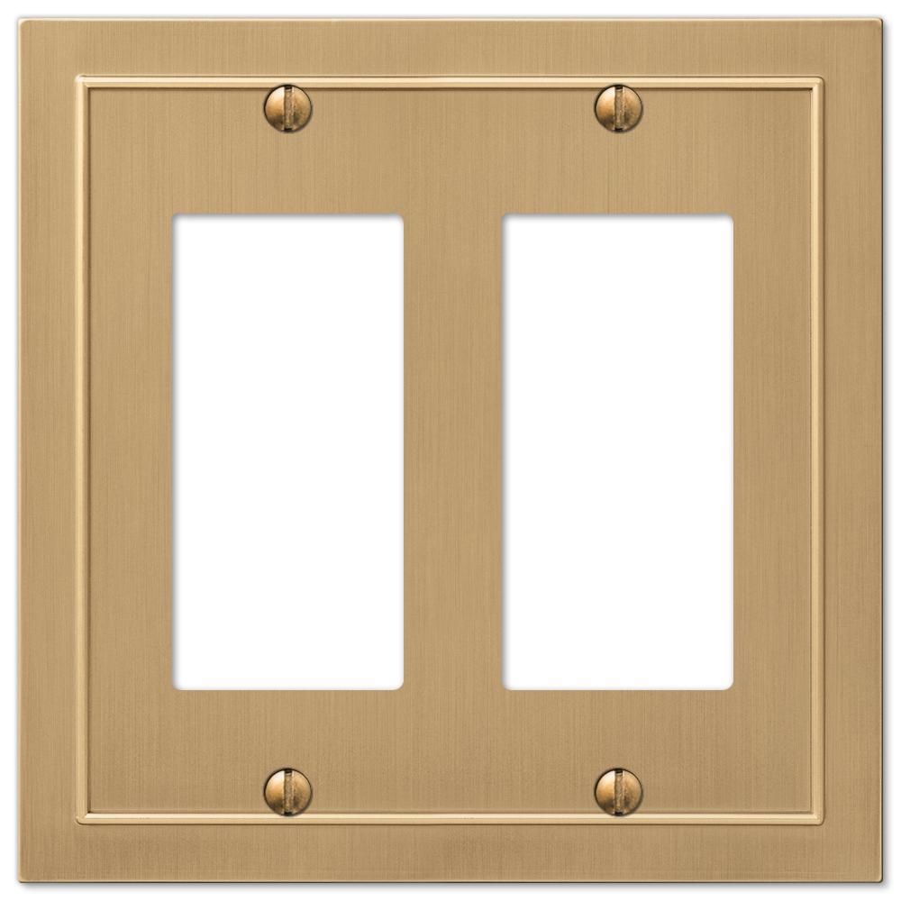 AMERELLE Bethany 3 Gang Rocker Metal Wall Plate - Brushed Bronze ...