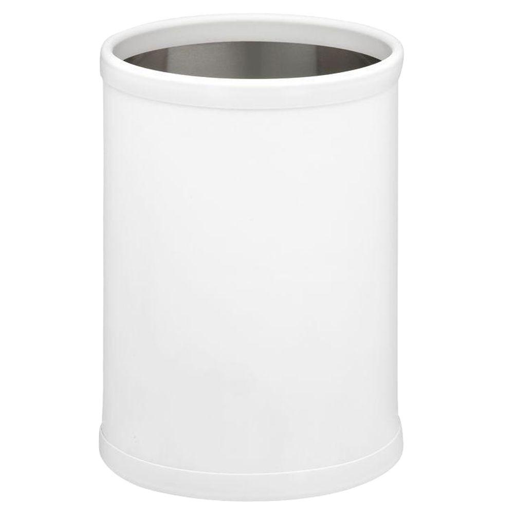 Kraftware Bartenders Choice Fun Colors White 8 Qt. Round Waste Basket ...