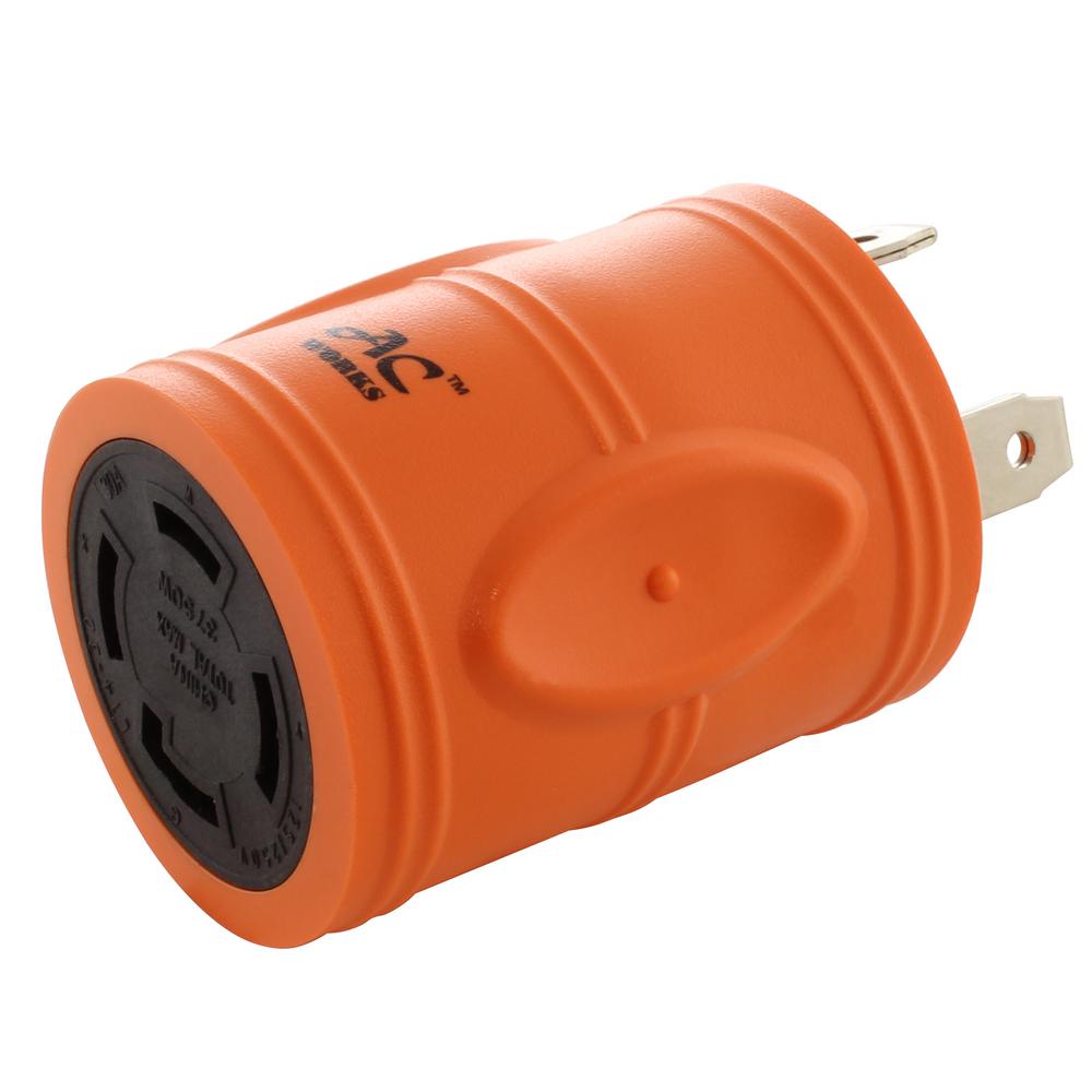 AC WORKS Locking Adapter RV Generator TT 30P 30 Amp Plug To L14 30R 4 AC WORKS Locking Adapter RV Generator TT 30P 30 Amp Plug To L14 30R 4