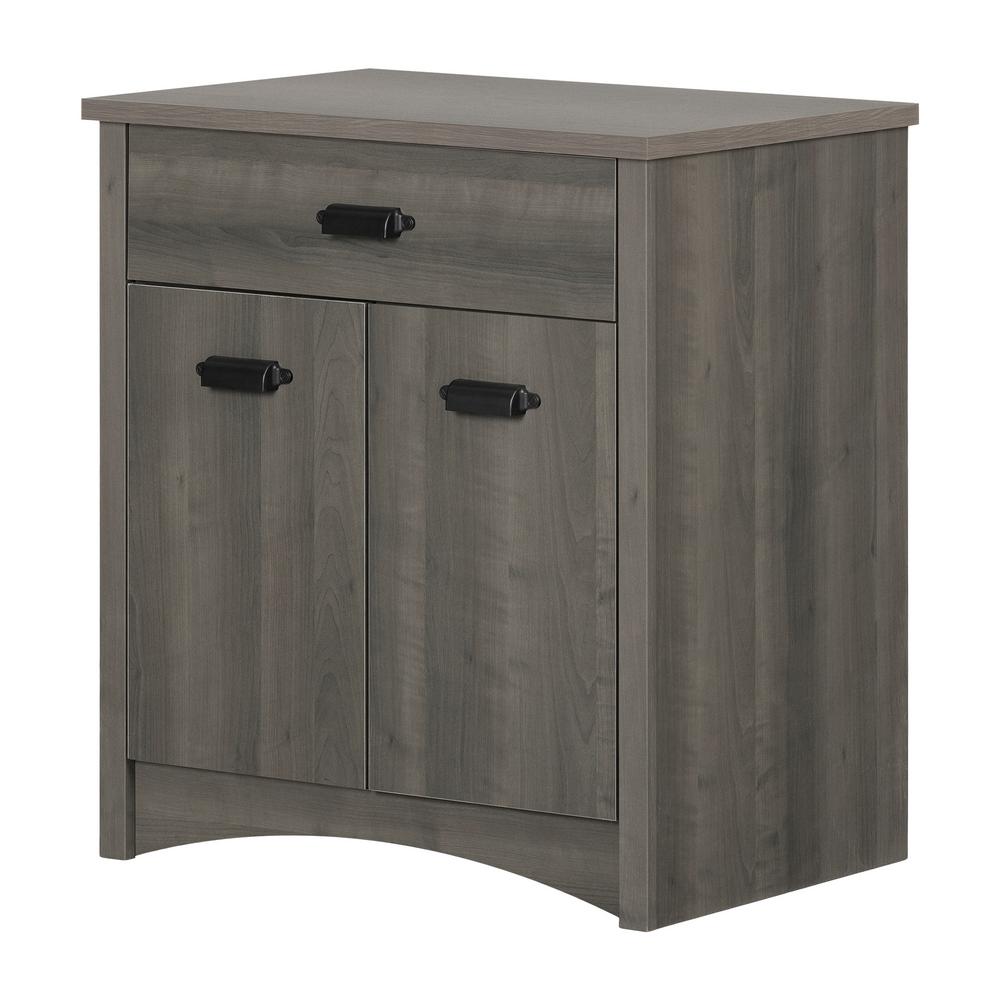 South Shore Gascony Gray Maple Storage Cabinet-12436 - The Home Depot