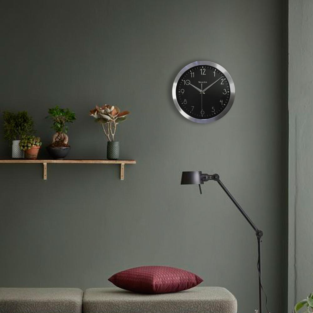 Westclox 9 in. Metal Frame Analog Wall Clock-36001A - The Home Depot