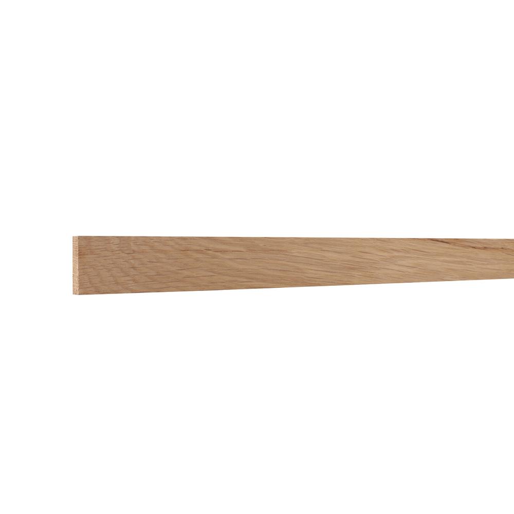 ORNAMENTAL 0.438 in. x 3.50 in. x 96 in. White Oak Wood Accent Moulding ...