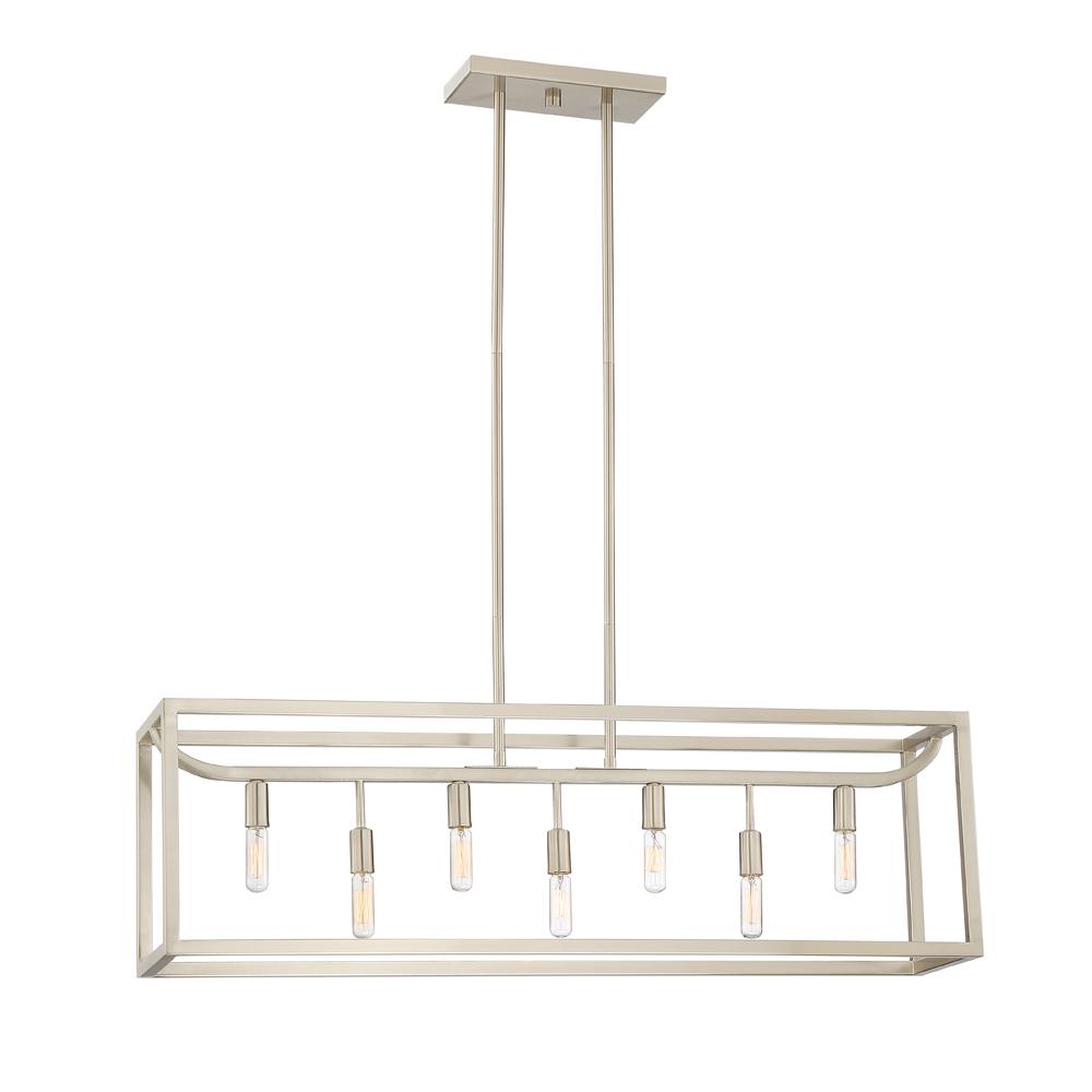 Designers Fountain Harlowe 6-Light Satin Platinum Island Pendant-88438 ...