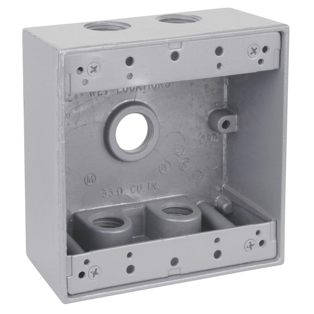 Red Dot 2-Gang Universal Outdoor Electrical Box (Case of 9)-S400E-R ...