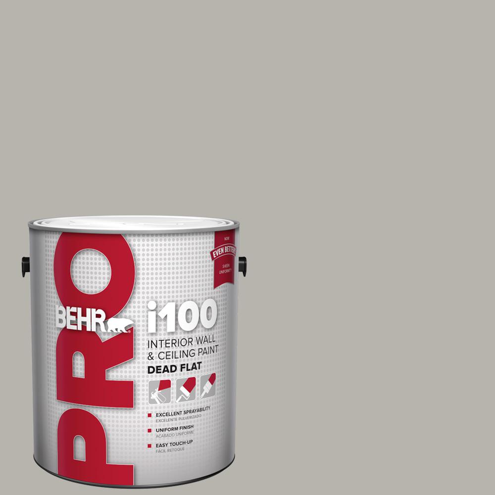 BEHR PRO 1 gal. #PPU24-11 Greige Dead Flat Interior Paint-PR10501 - The ...