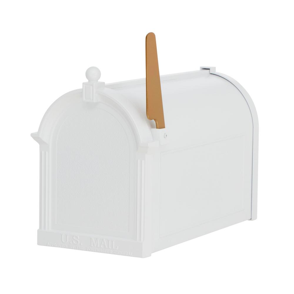 Whitehall Products Streetside Mailbox in White-16001 - The Home Depot