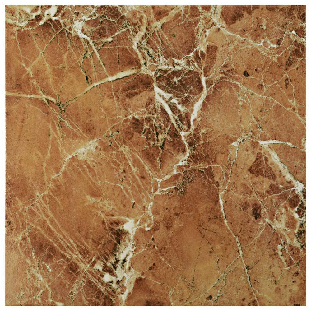 TrafficMASTER 16 in. x 16 in. Sonora Taupe Ceramic Floor and Wall Tile ...