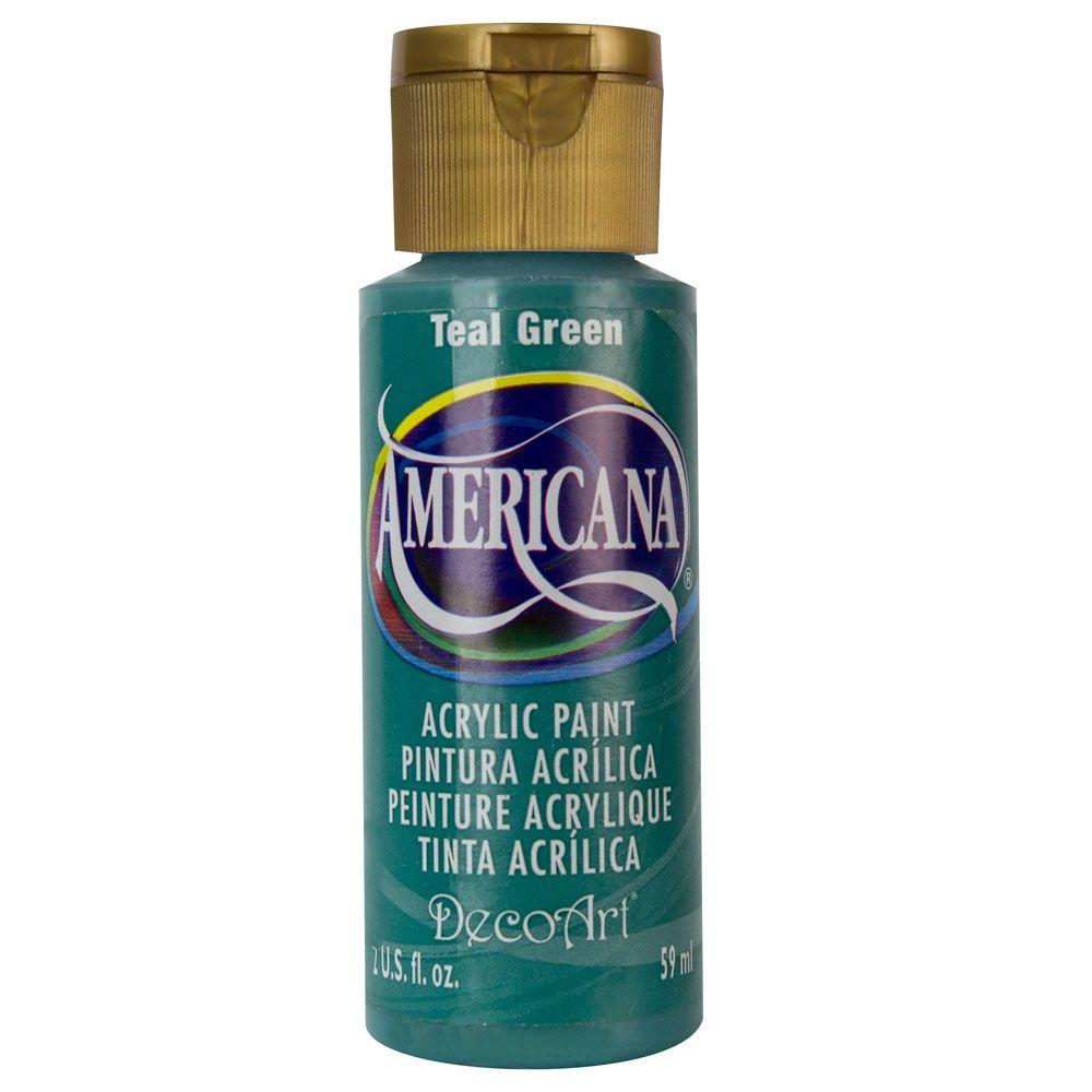 DecoArt Americana 2 oz. Teal Green Acrylic Paint-DA107-3 - The Home Depot