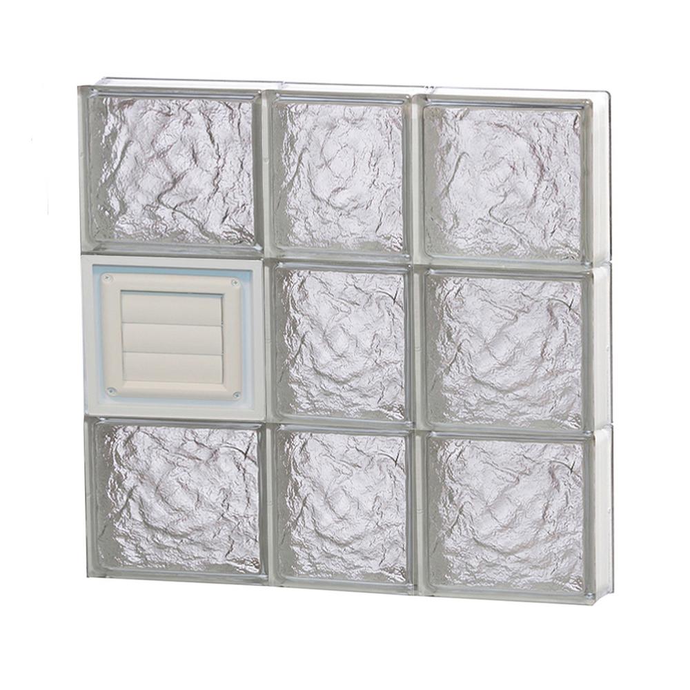 Clearly Secure 21.25 in. x 23.25 in. x 3.125 in. Frameless Ice Pattern ...