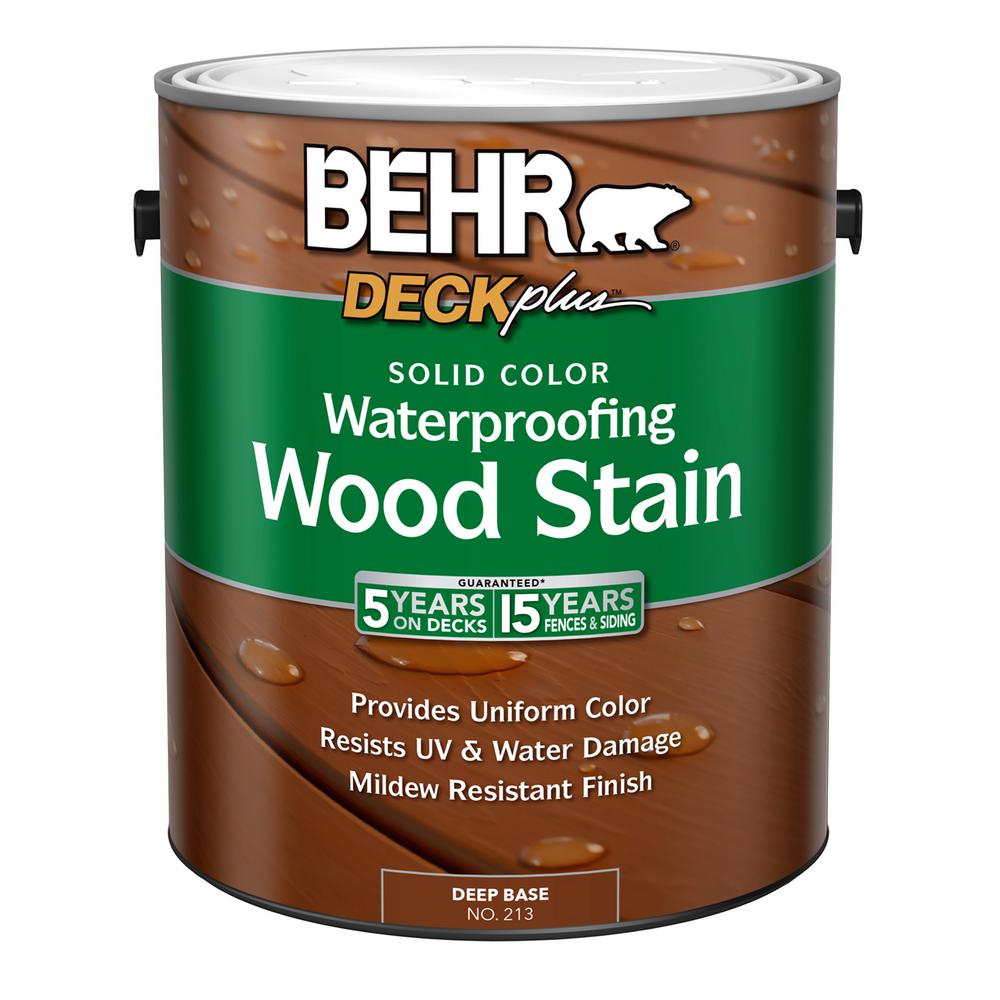 BEHR 1 gal. DECKplus Deep Tint Base Solid Color Waterproofing Wood ... BEHR 1 gal. DECKplus Deep Tint Base Solid Color Waterproofing Wood ...