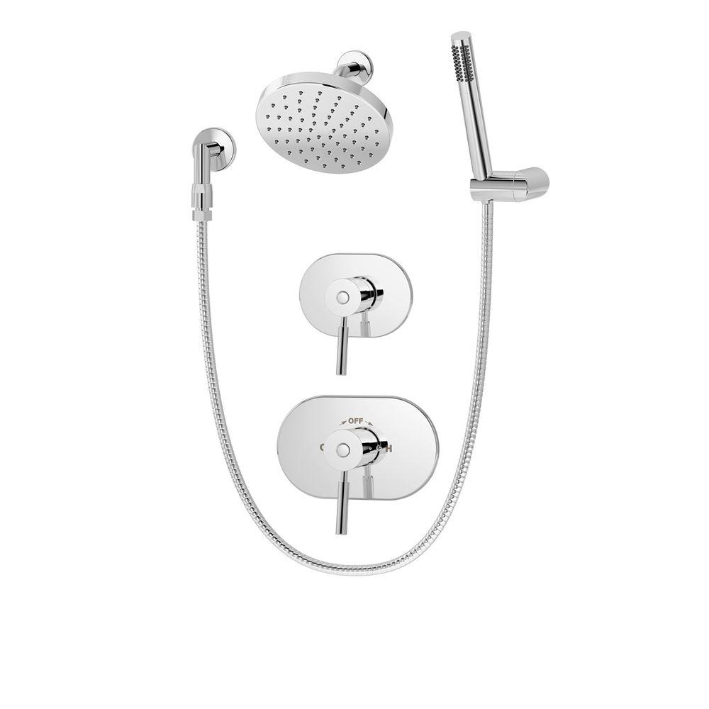 Symmons Sereno 1 Spray Hand Shower And Shower Head Combo Kit In Chrome