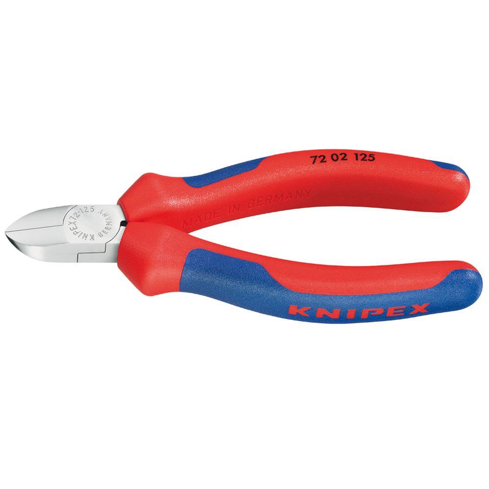 KNIPEX 5 in. Diagonal Flush Cutters with Comfort Grip-72 02 125 - The ...