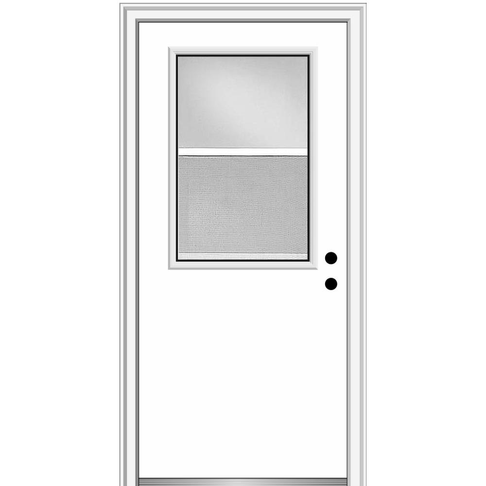 MMI Door 36 in. x 80 in. Classic Left-Hand Inswing 1/2-Lite Clear ...