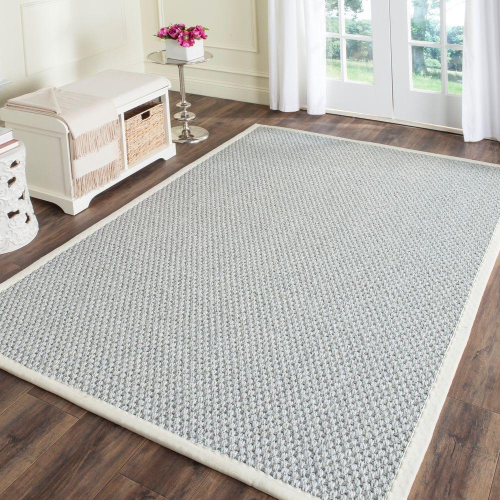 Safavieh Natural Fiber Silver/Grey 5 ft. x 8 ft. Area Rug-NF463B-5 ...