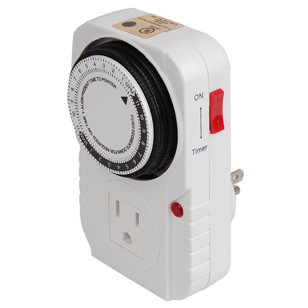 Defiant 1875-Watt 15 Amp Resistive 24-Hour Indoor Plug-In Timer, White ... Defiant 1875-Watt 15 Amp Resistive 24-Hour Indoor Plug-In Timer, White ...